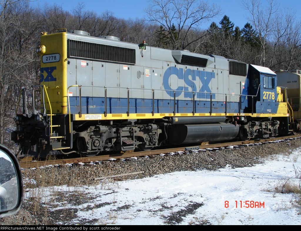 CSX 2778 GP38-2 with a local EB